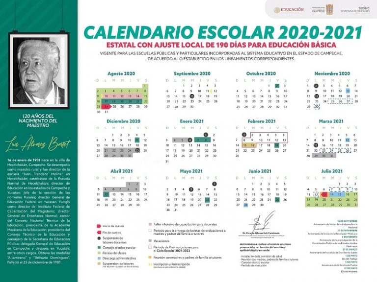 PRESENTARON CALENDARIOS ESCOLARES LOCALES PARA EL CICLO 2020-2021 EN ...