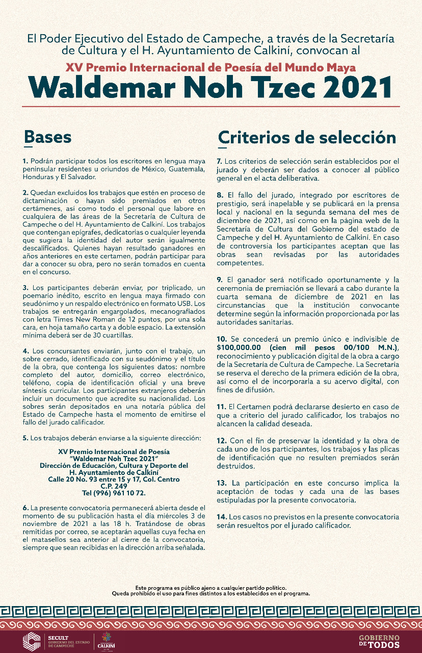 PRESENTAN CONVOCATORIA AL XV PREMIO INTERNACIONAL DE POESÍA DEL MUNDO ...